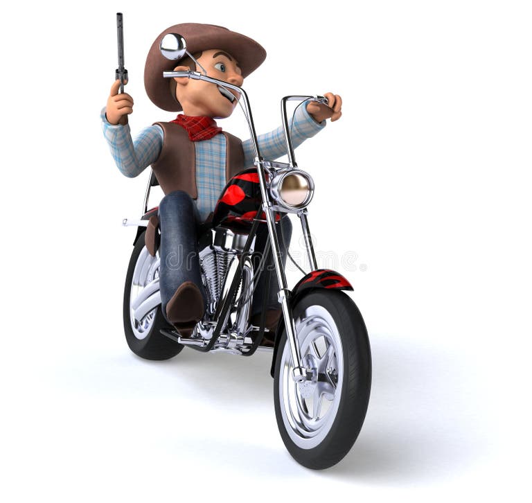 Cowboy Motorcycle Gun Stock Illustrations – 122 Cowboy Motorcycle Gun ...
