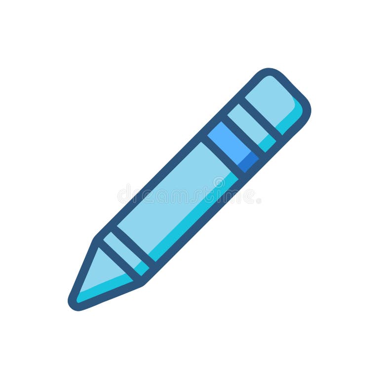Fun Crayon Icon for Creative Projects Stock Image - Illustration of ...