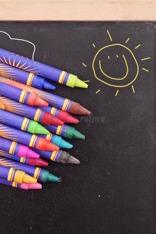 Fun with Crayons stock photo. Image of chalkboard, concept - 22594238