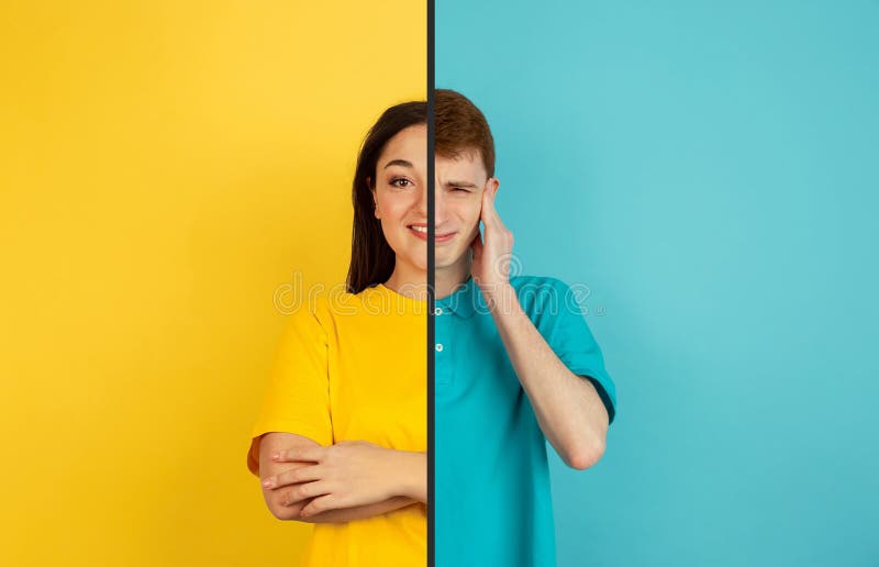 Fun and Creative Combination of Portraits of Young People with ...