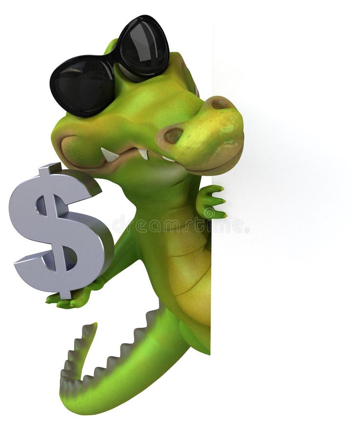 Crocodile Bankster Crook stock vector. Illustration of liar - 25482933