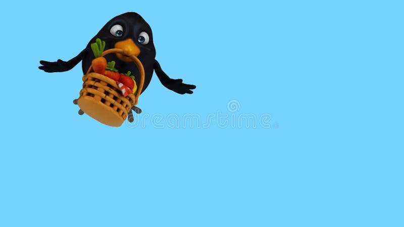 Fun 3D cartoon bird stock footage. Video of pepper, bird - 381972438