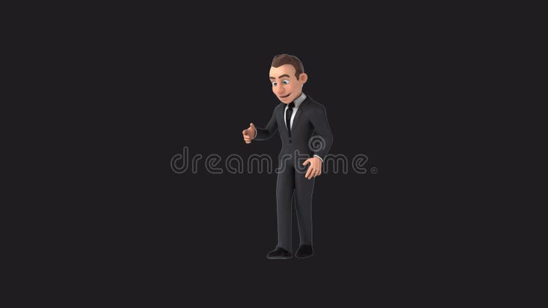 Fun 3D Cartoon Business Man Stock Video - Video of cartoon, talk: 349222425