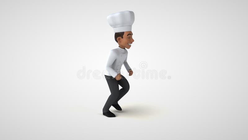 Fun 3D cartoon chef stock video. Video of people, cartoon - 320385045