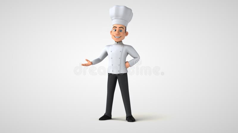 Fun 3D cartoon chef stock video. Video of food, animation - 320384725