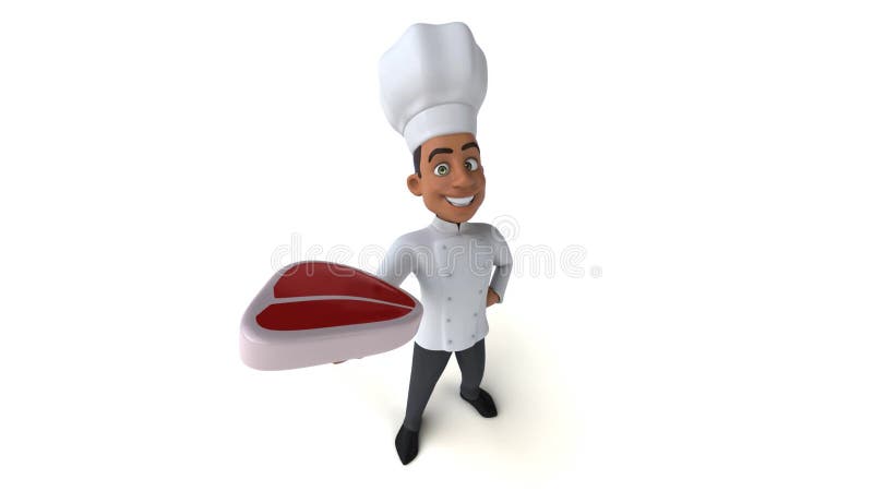 Fun 3d cartoon chef stock video. Video of meat, cook - 320965563