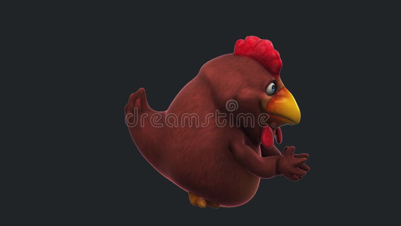 Fun 3D cartoon chicken stock video. Video of like, chicken - 319177829