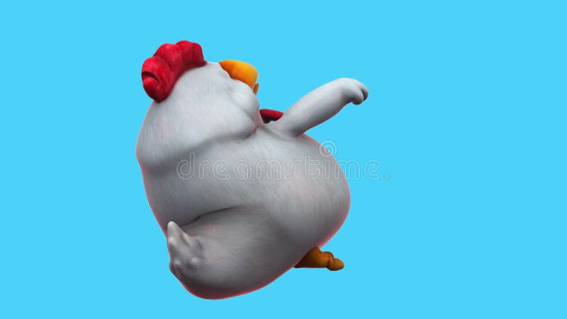 Fun 3D cartoon chicken stock footage. Video of dancing - 271273460