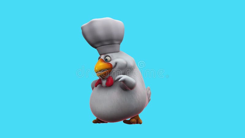 3D Cartoon Chicken Doing Fitness (with Alpha Channel Included Stock ...