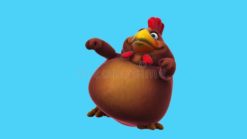 Fun 3D cartoon chicken stock footage. Video of party - 271273162