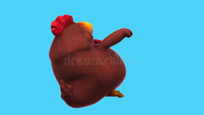 Fun 3D cartoon chicken stock footage. Video of dance - 271273458