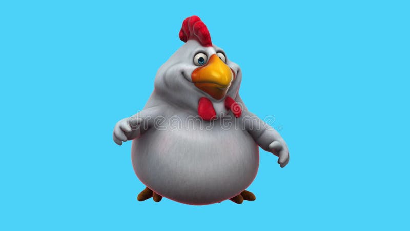 Fun 3D cartoon chicken stock footage. Video of animal - 271278962