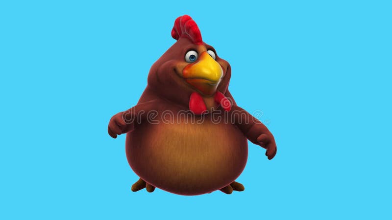 Fun 3D cartoon chicken stock video. Video of cartoon - 271279101