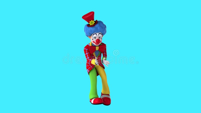 3D Cartoon Clown Clapping (with Alpha Channel Stock Video - Video of ...