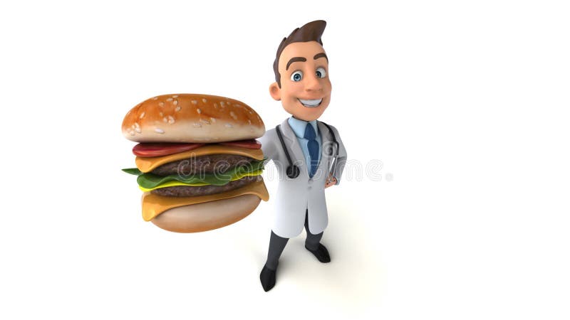 Fun 3d cartoon doctor stock video. Video of people, steak - 320963325