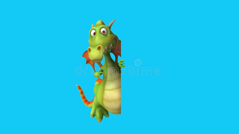 3D Cartoon Dragon (with Alpha Channel Included Stock Video - Video of ...