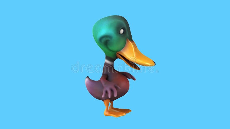 Fun 3D cartoon duck stock video. Video of dance, dancing - 308072283