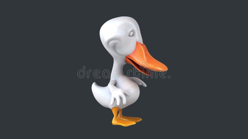 Fun 3D cartoon duck stock footage. Video of animal, dancing - 308072318