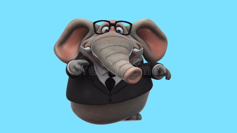 Fun 3D cartoon elephant stock footage. Video of dance - 269273794