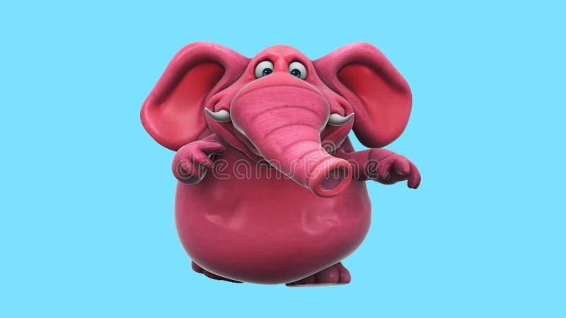 Fun 3D cartoon elephant stock video. Video of cartoon - 269273607