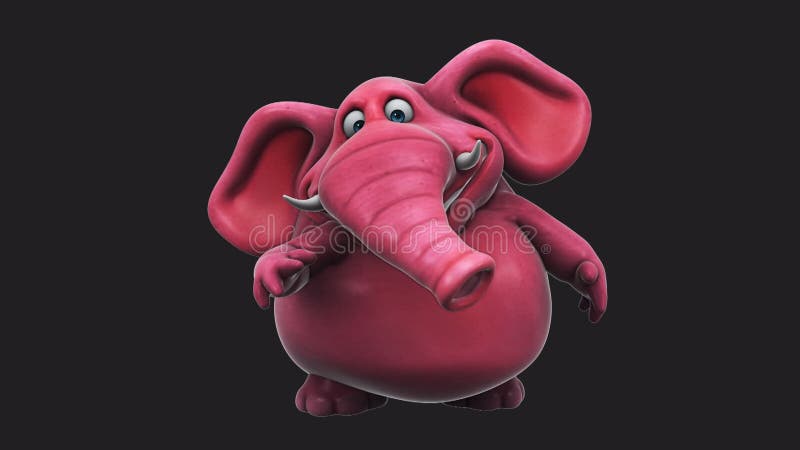 Fun 3D cartoon elephant stock footage. Video of animal - 350305052