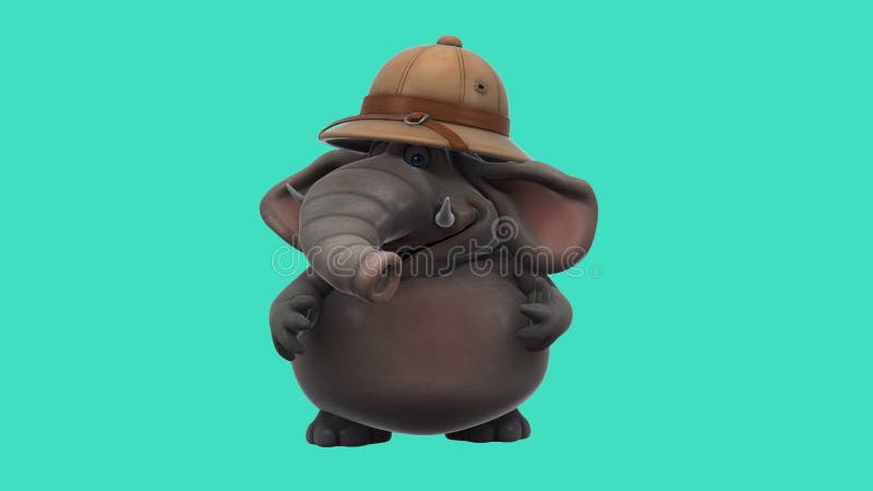 Fun 3D cartoon elephant stock video. Video of elephant - 376420725