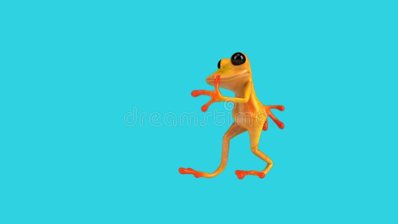 Fun 3D Cartoon Frog Dancing Stock Video - Video of party, included ...