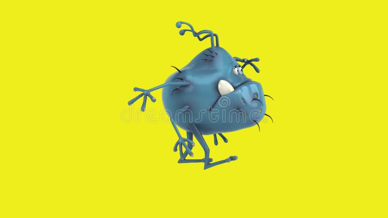 3D Cartoon Germ Dancing (with Alpha Channel Stock Video - Video of ...