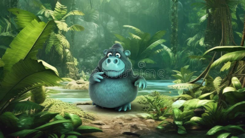 Fun 3D Cartoon Gorilla Dancing Stock Video - Video of africa, cartoon ...