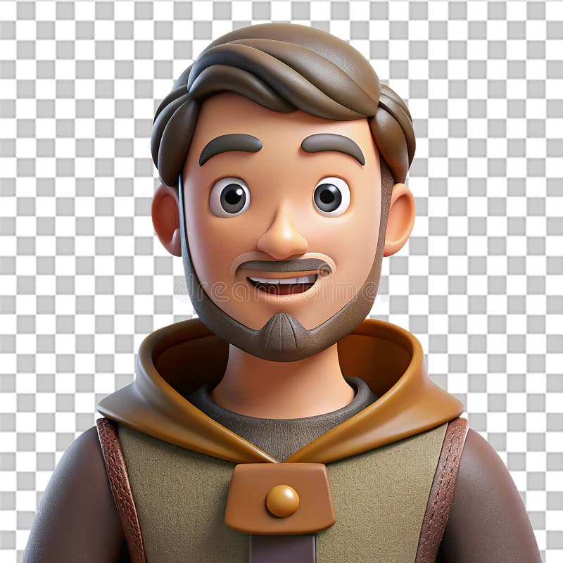 Fun 3D Cartoon Medieval Man Stock Illustration - Illustration of ...
