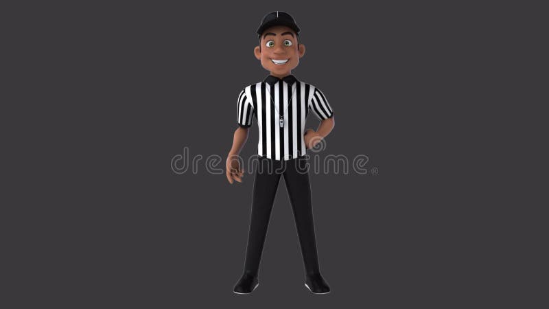 Fun 3D cartoon referee stock footage. Video of baseball - 338475836