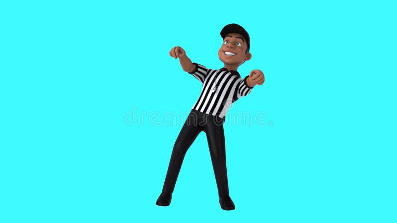 Fun 3D Cartoon Referee Dancing Stock Video - Video of referee, sport ...