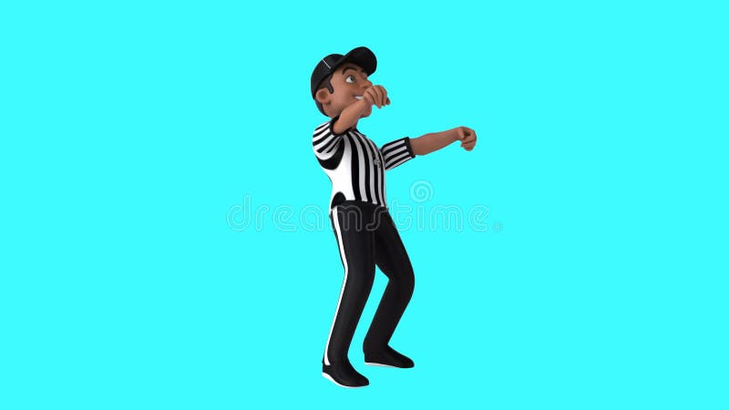 Fun 3D Cartoon Referee Dancing Stock Footage - Video of channel ...