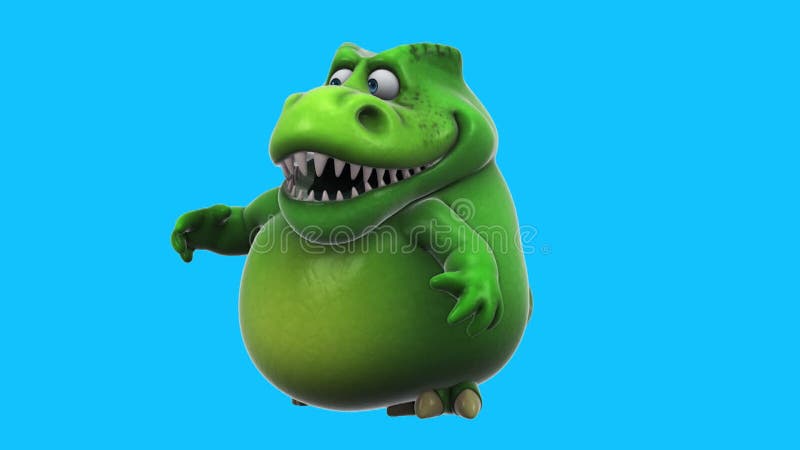 Fun 3D cartoon trex stock video. Video of alpha, talking - 271904333