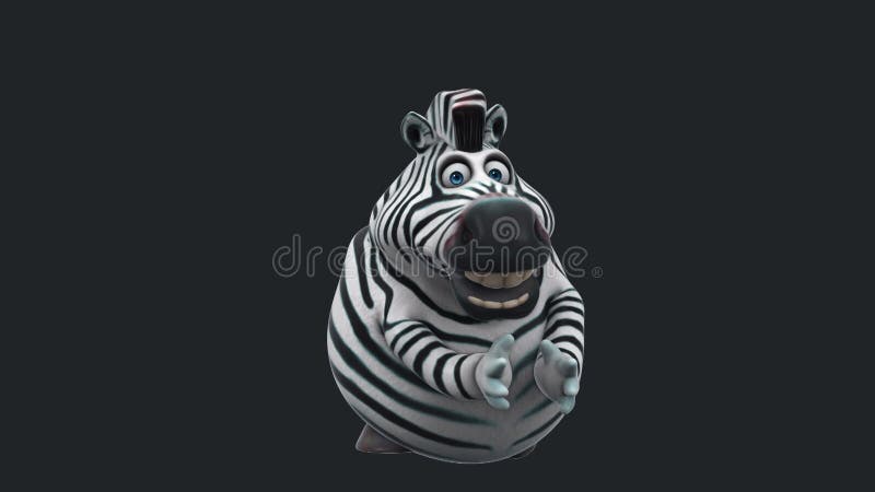 3D Cartoon Zebra Clapping (with Alpha Channel Included Stock Video ...