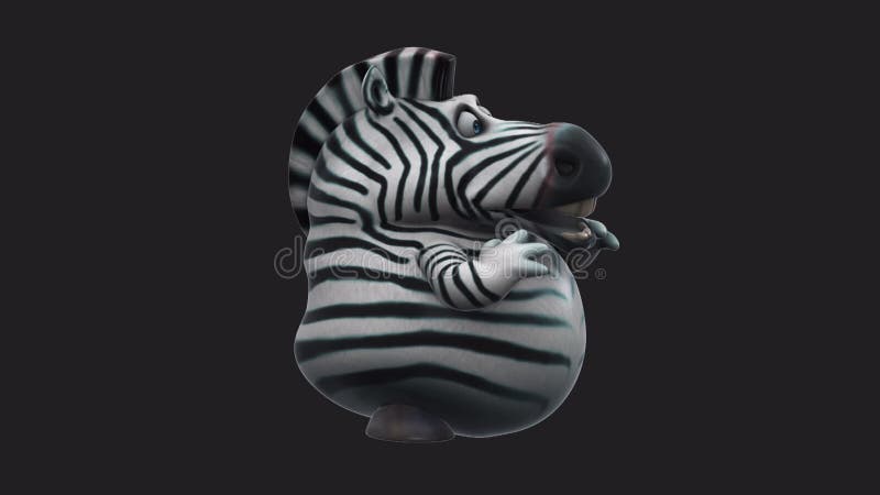 Fun 3D cartoon zebra stock footage. Video of talk, cartoon - 349237242