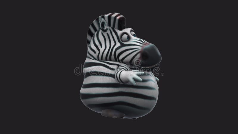 Fun 3D cartoon zebra stock footage. Video of horse, speech - 349236450