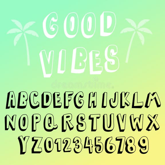 Fun 3d Transparency Font Collection Stock Vector - Illustration of ...