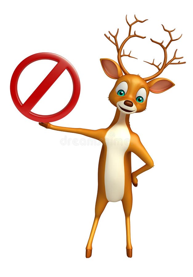 Fun Deer cartoon character stock illustration. Illustration of ...