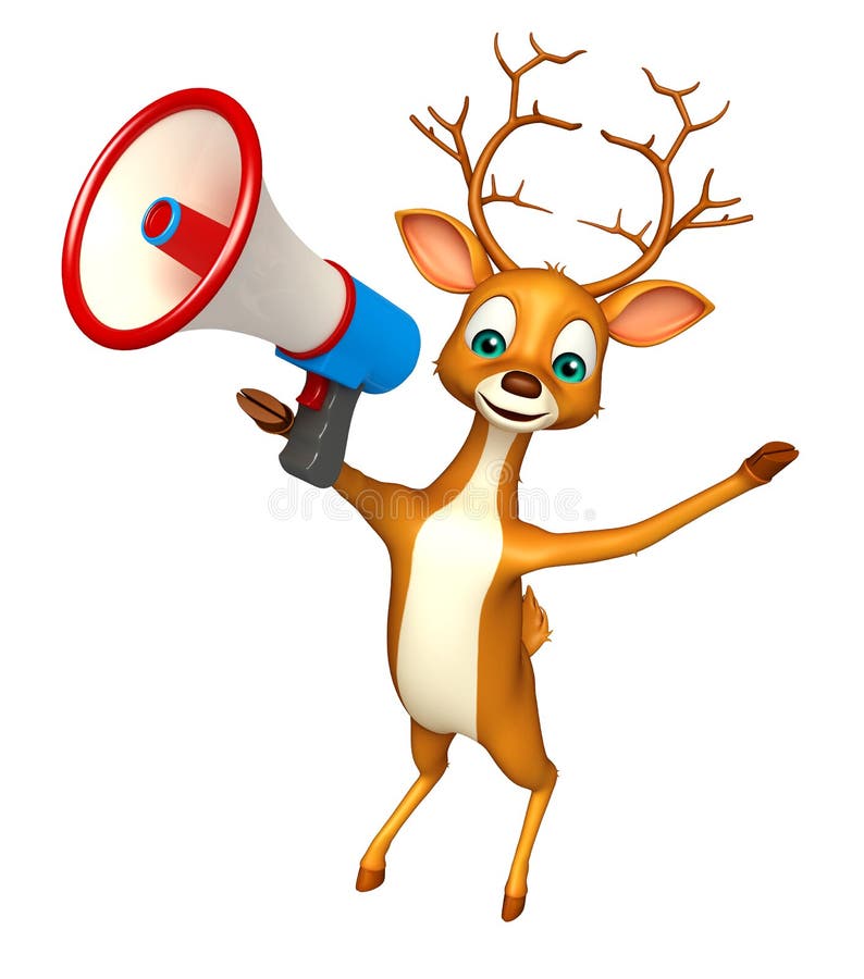 Fun Deer cartoon character stock illustration. Illustration of ...