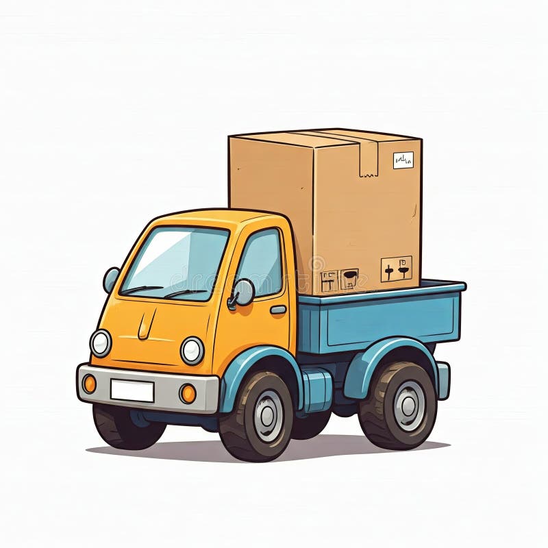 Fun Delivery Machine stock illustration. Illustration of truck - 363512851