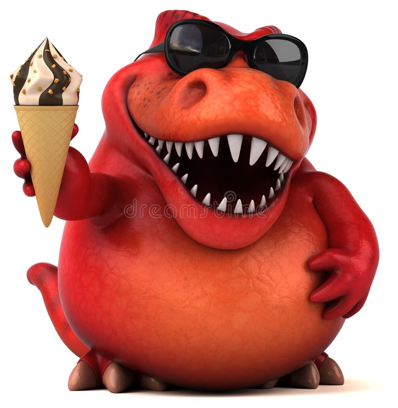 Fun Dinosaur - 3D Illustration Stock Illustration - Illustration of ...