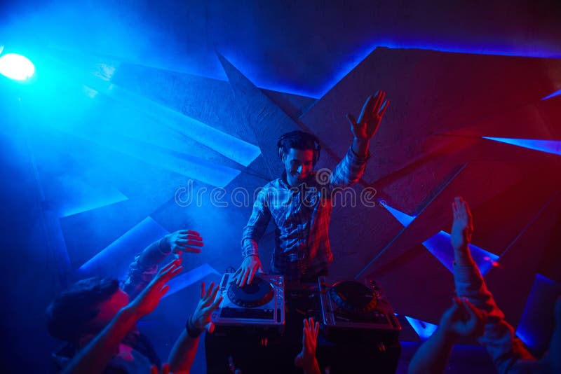 Fun in disco club stock image. Image of gesture, happy - 88473883