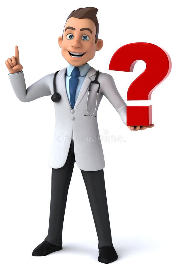 Doctor with a question stock illustration. Illustration of illness ...