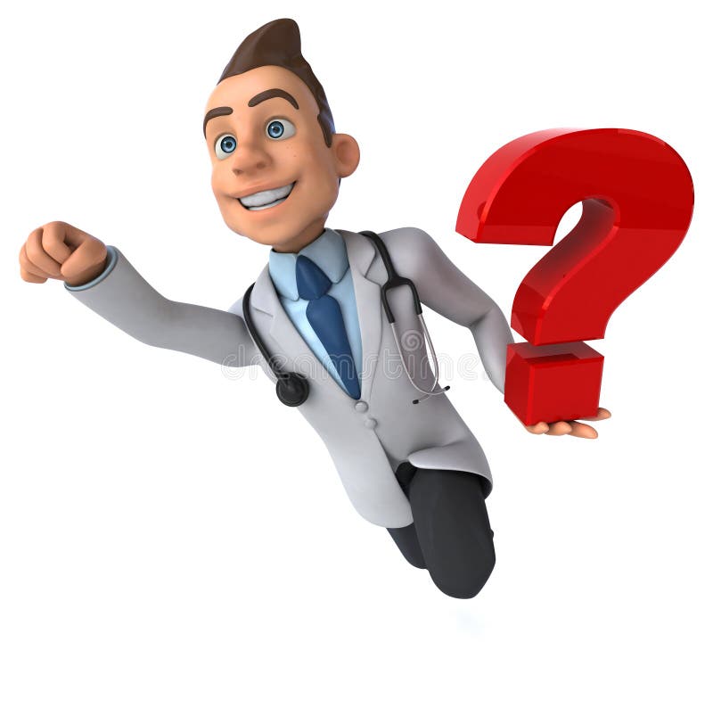 Doctor with a question stock illustration. Illustration of illness ...