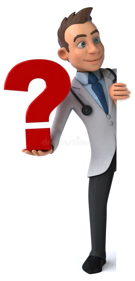 Doctor with a question stock illustration. Illustration of illness ...