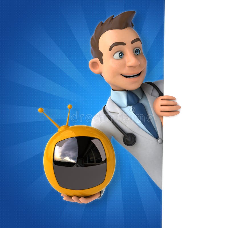 Fun doctor stock illustration. Illustration of science - 73943522