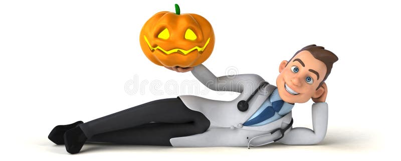 Fun doctor stock illustration. Illustration of cartoon - 74039696