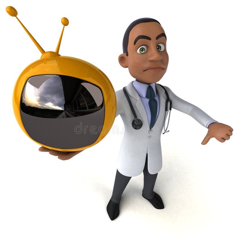 Fun doctor stock illustration. Illustration of black - 74039748