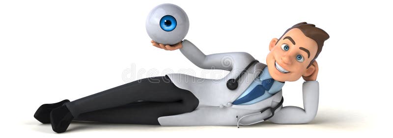 Fun doctor stock illustration. Illustration of examine - 76172364